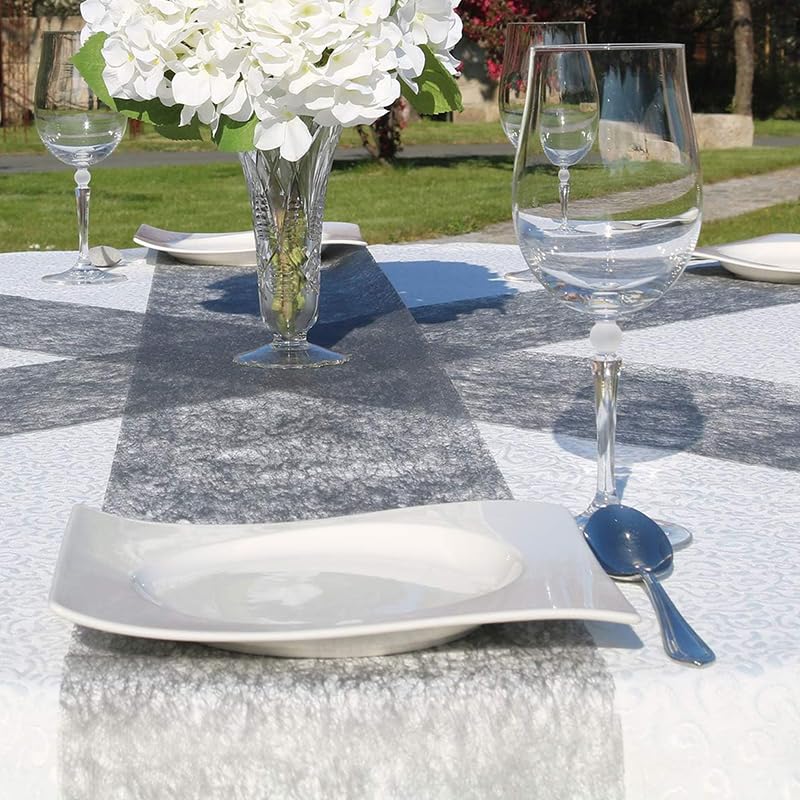 1 Rotolo Runner per tavolo in TNT 40cm x 24 Metri - Grigio
