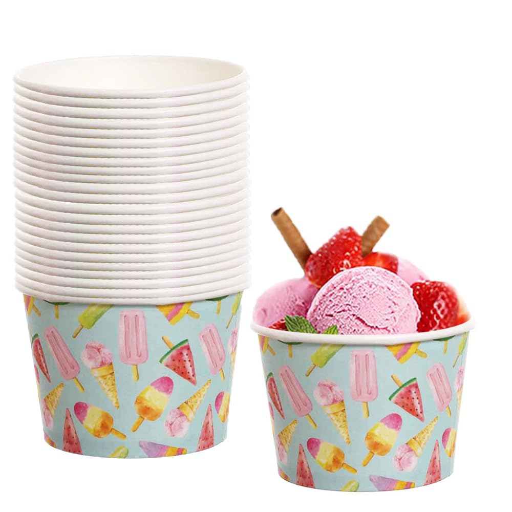 Coppette gelato carta biodegradabile 120 ml