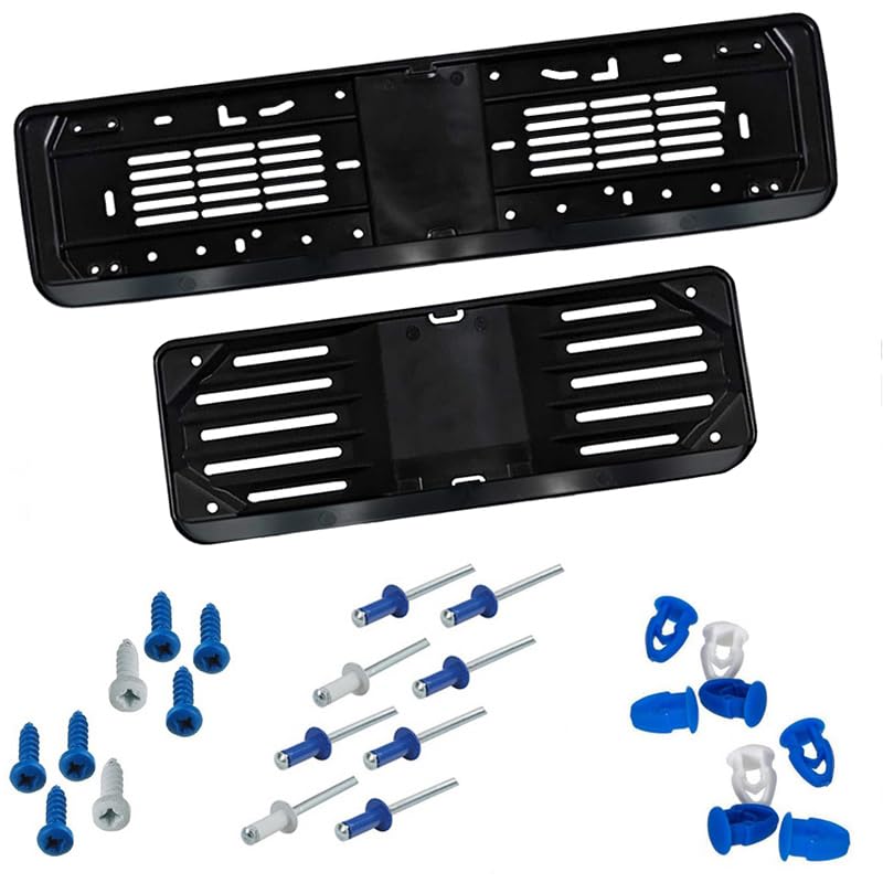 Portatarga Auto Kit Anteriore e Posteriore con Supporto universale