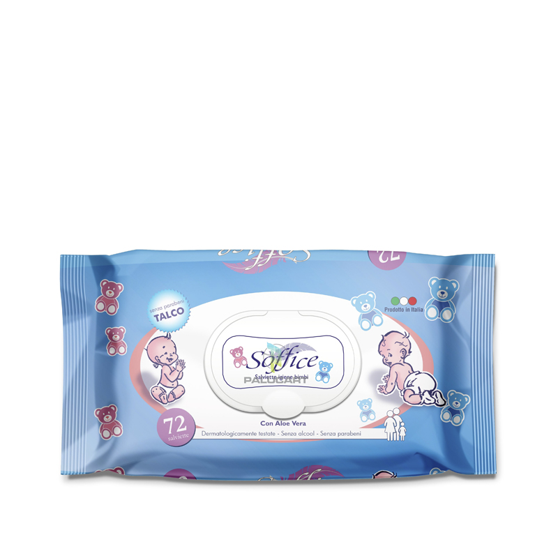 Salviette per neonati e bambini al profumo di talco