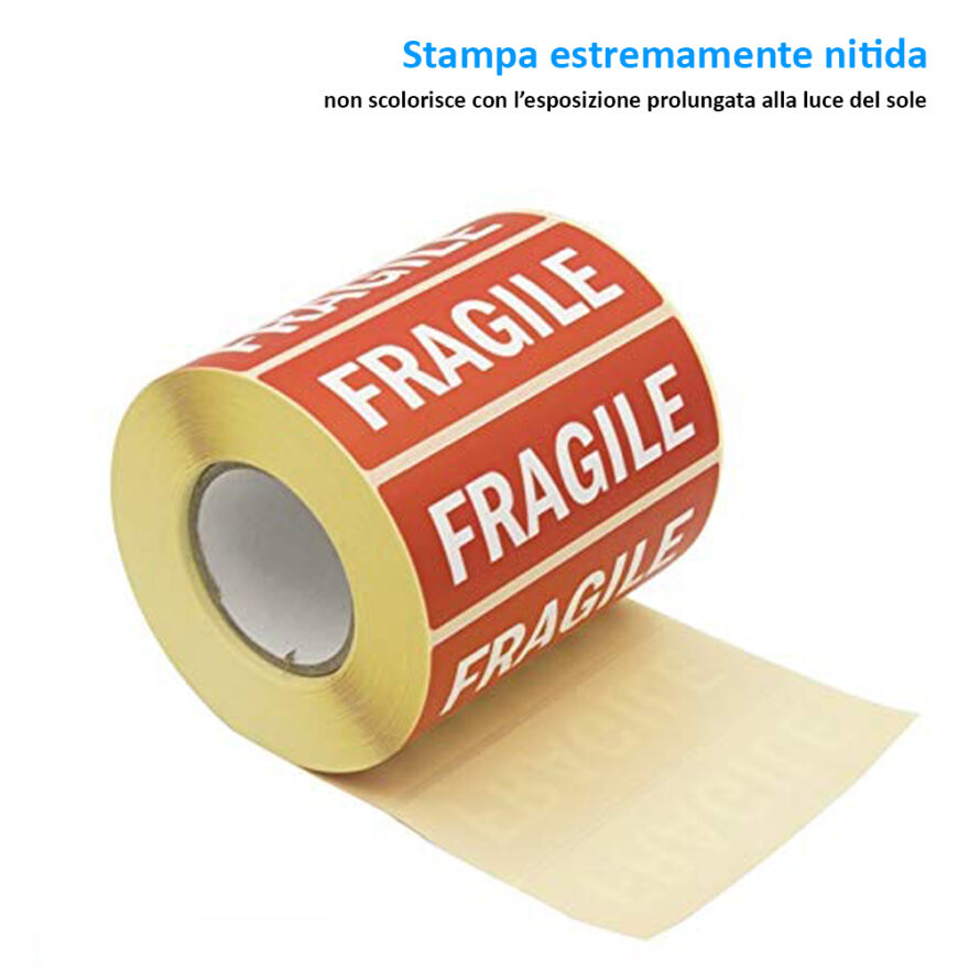 Etichette adesive fragile 90x30 mm Etichette per pacchi