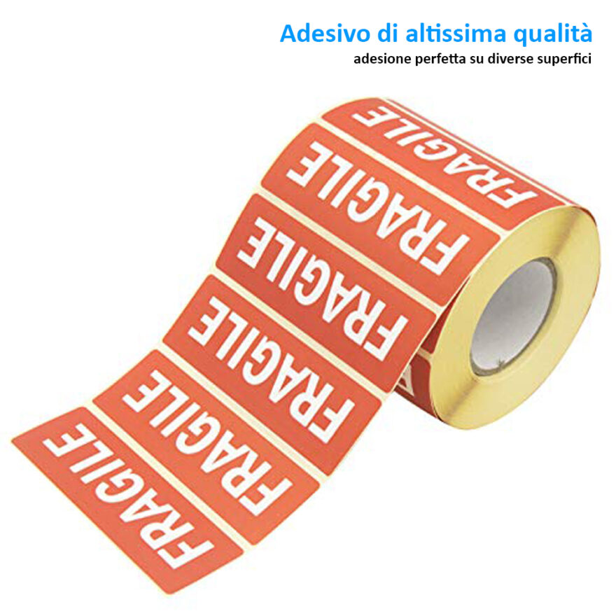 Etichette adesive fragile 90x30 mm Etichette per pacchi