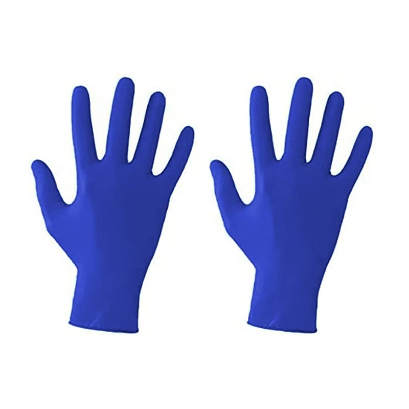 Guanti nitrile blu cobalto senza talco