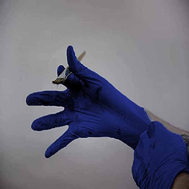 Guanti nitrile blu cobalto senza talco