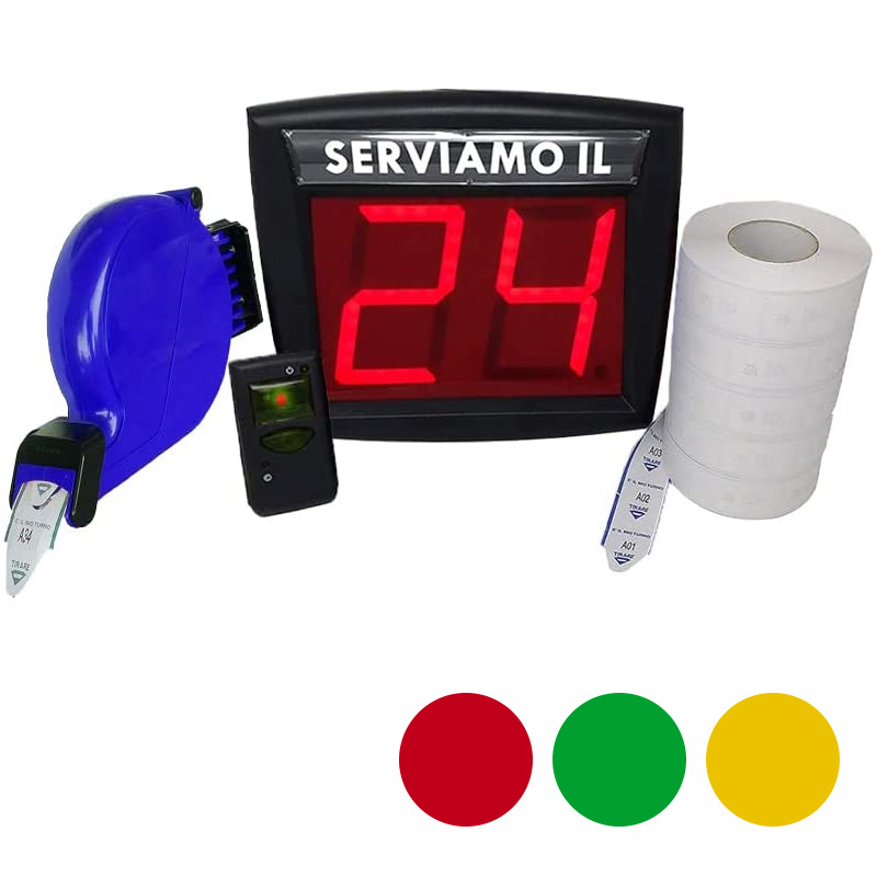 KIT Eliminacode display a 2 cifre, ticket e Chiocciola Blu