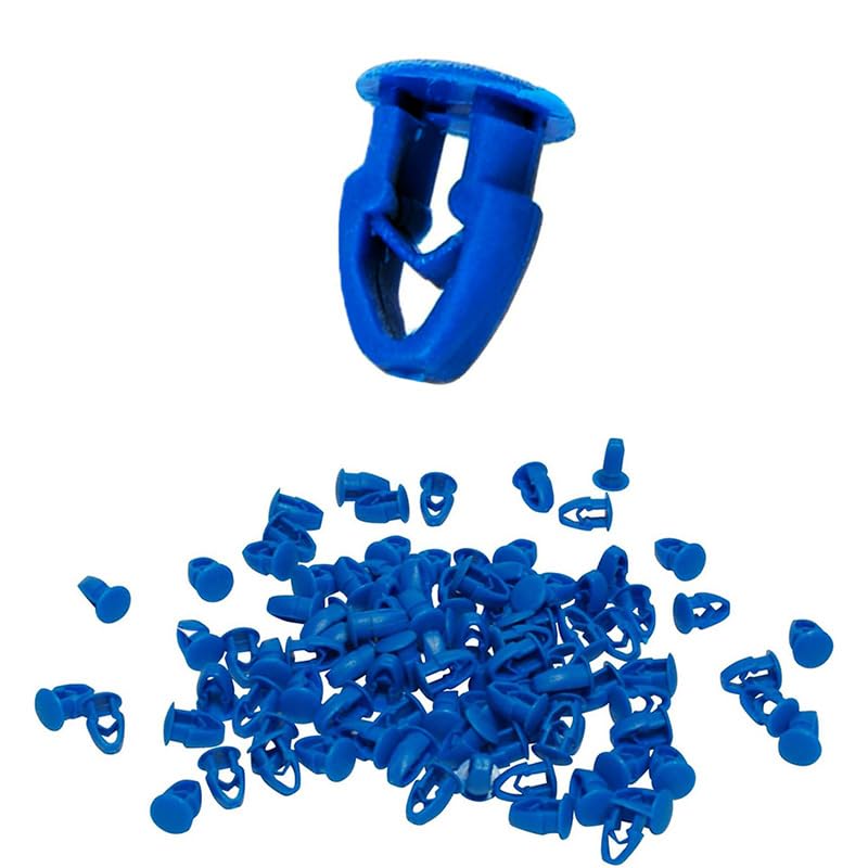 Bottoni Targa auto per fissaggio Targa Europea 8x8mm 100 BLU