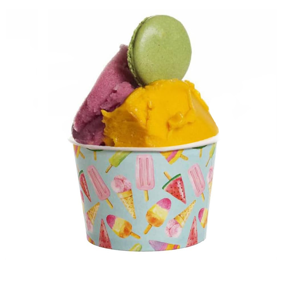 Coppette gelato carta biodegradabile 120 ml