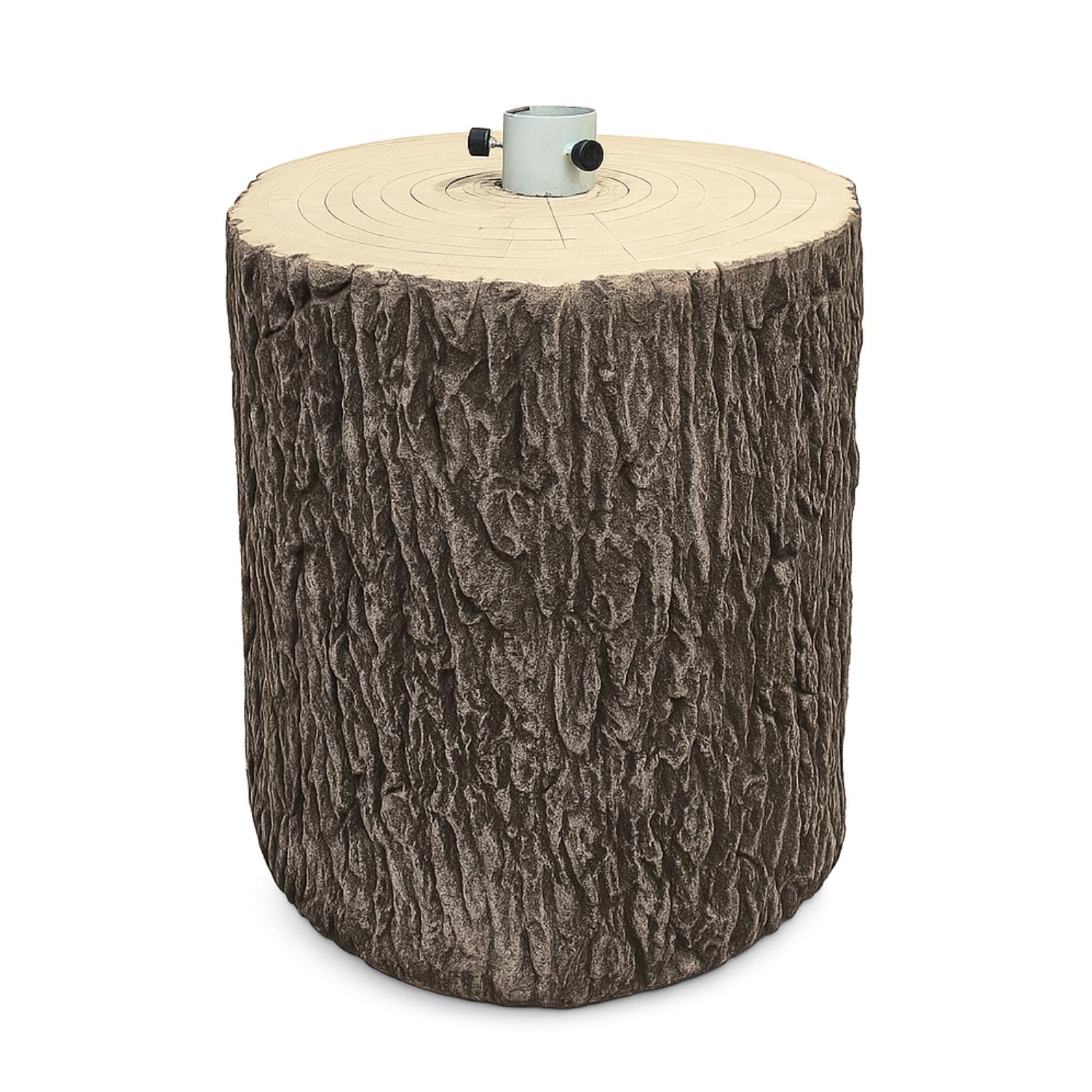 Base effetto tronco per albero di Natale in vetroresina 32x34 cm | Paluplus